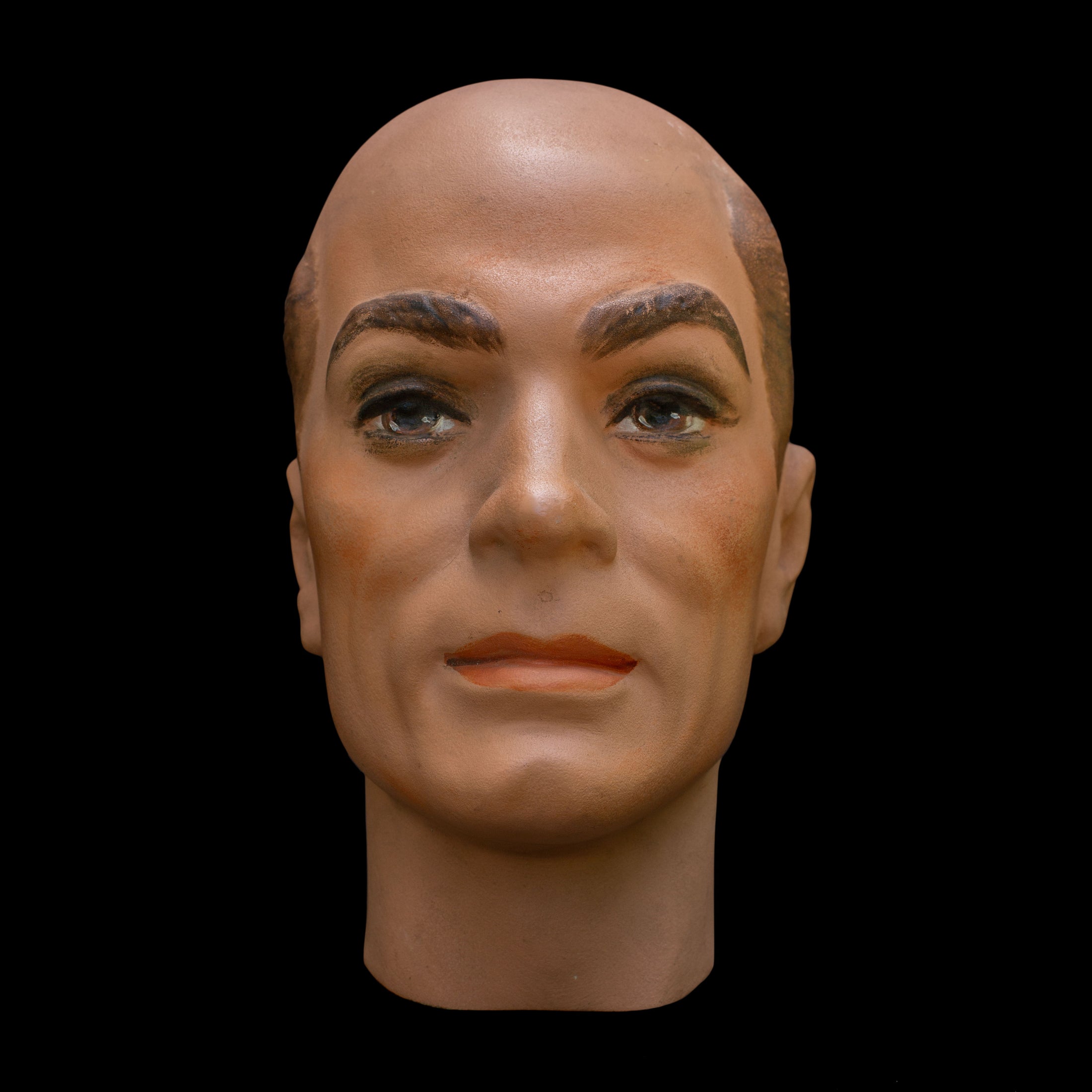 Vintage Mid Century Plaster Mannequin Head Male