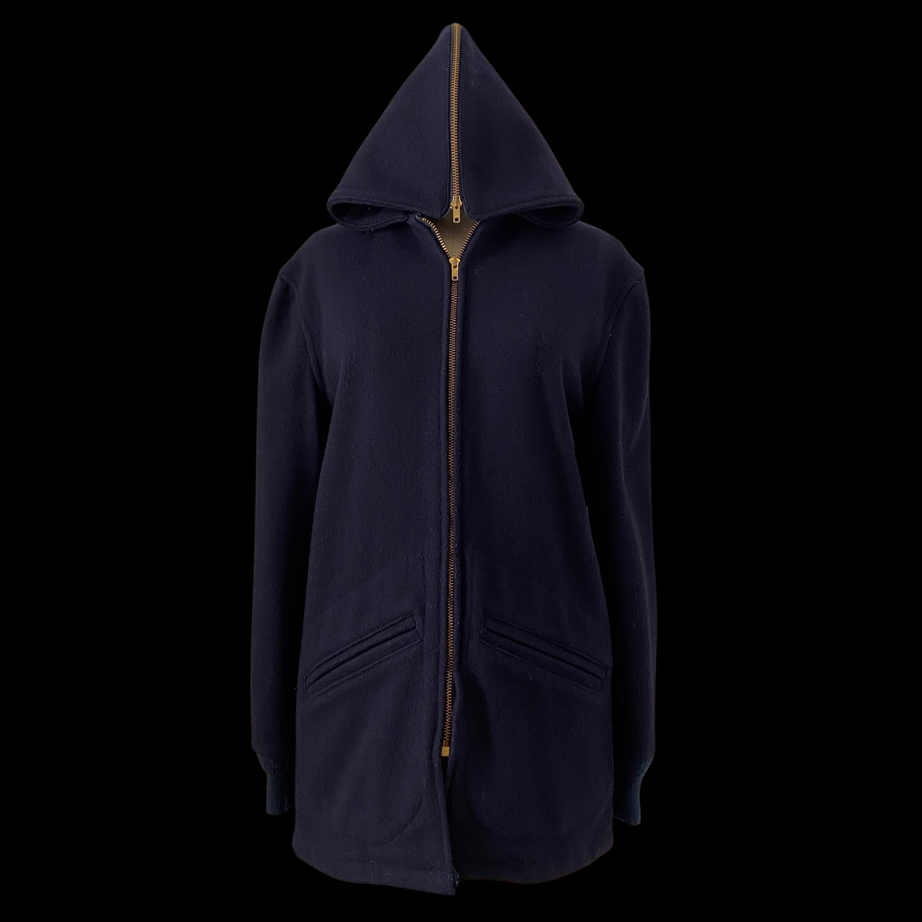1950s Melton Wool Cadet Coat with Split Hood